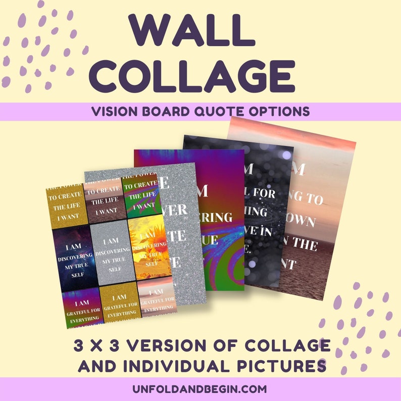 Vision Board Self-empowerment Affirmations Manifestation, Printable ...