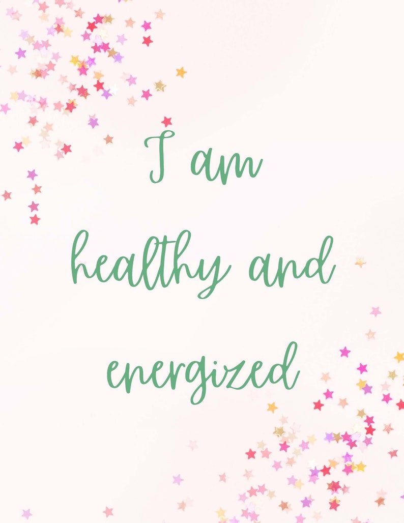 Pink Glitter Affirmations - Etsy