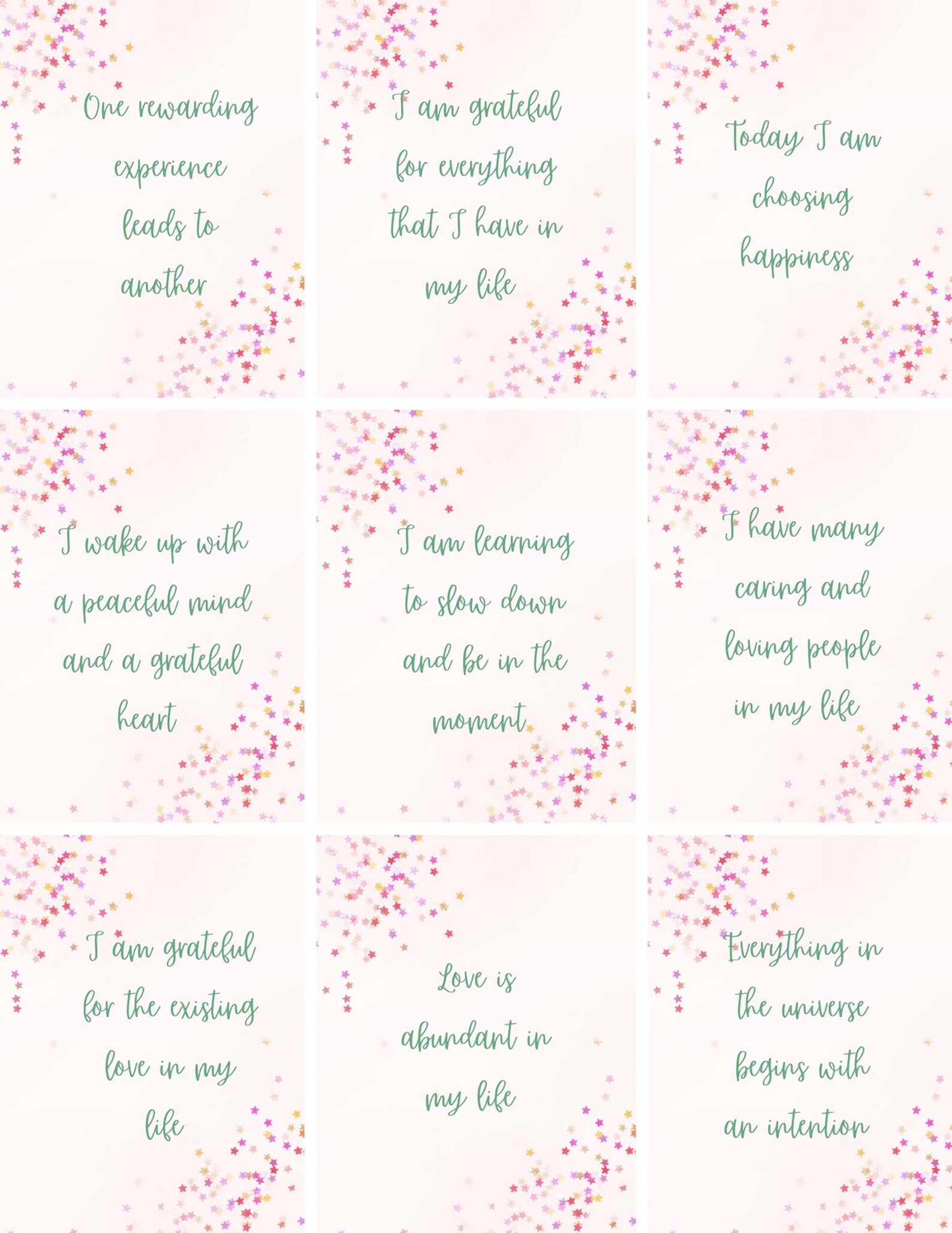 Pink Glitter Affirmations - Etsy