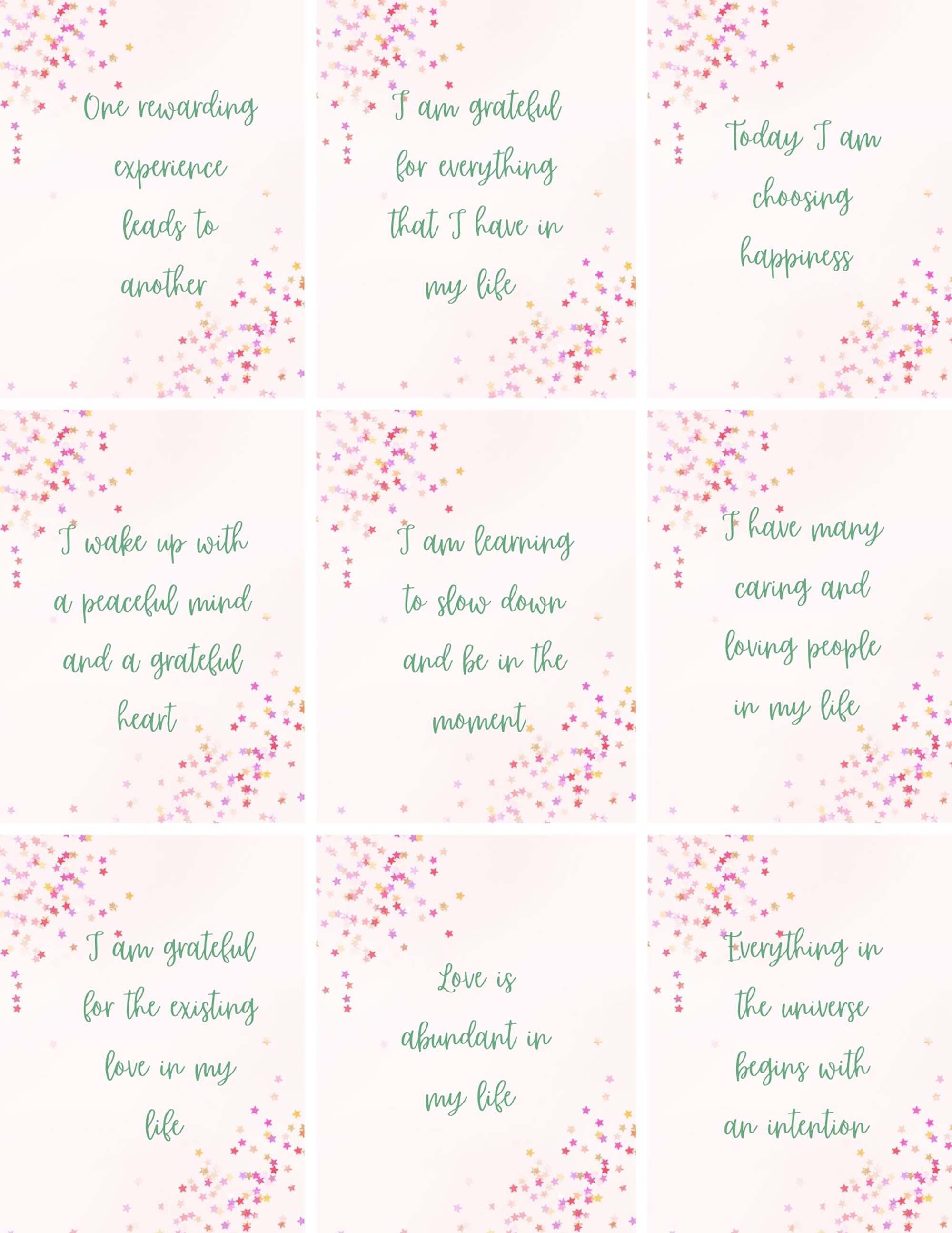 Pink Glitter Affirmations - Etsy