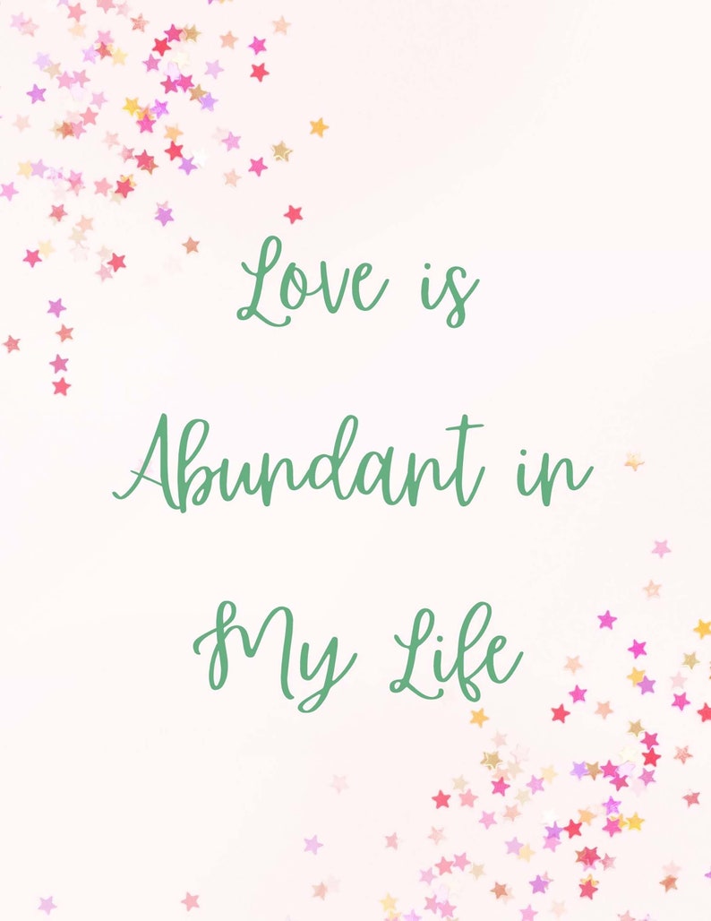 Pink Glitter Affirmations - Etsy