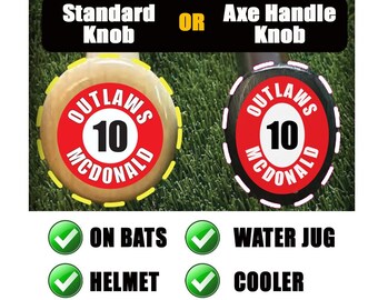 Baseball Bat Knob Stickers - Etsy