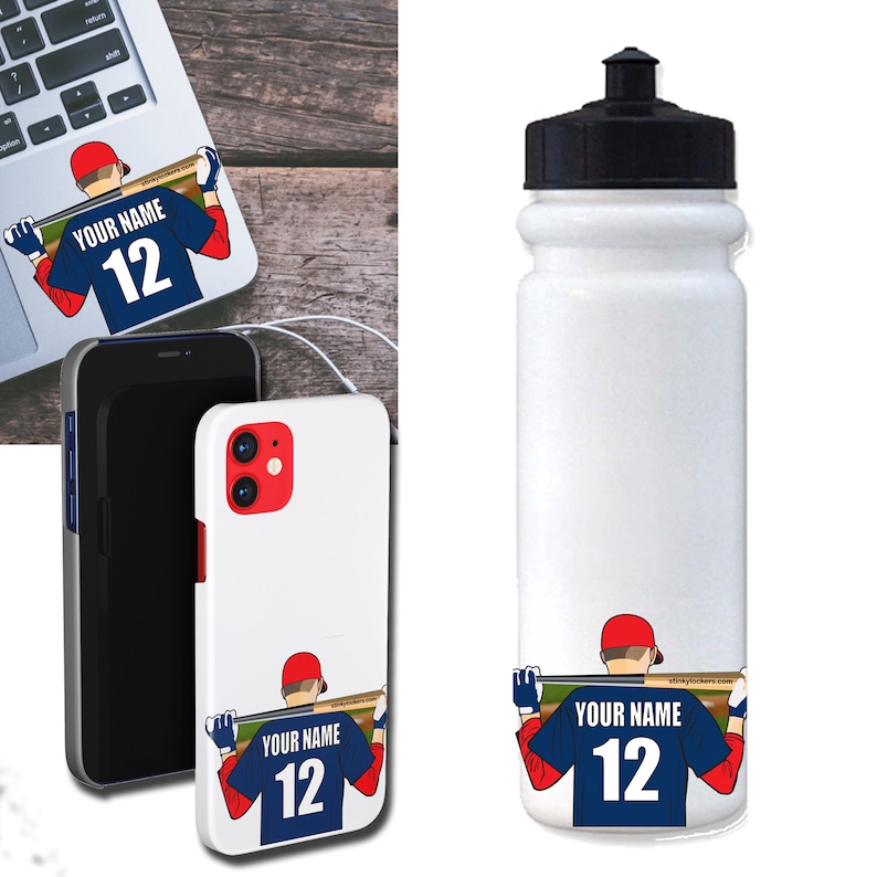 Personalized Baseball Cell Phone Stickers Laminated Labels - Etsy
