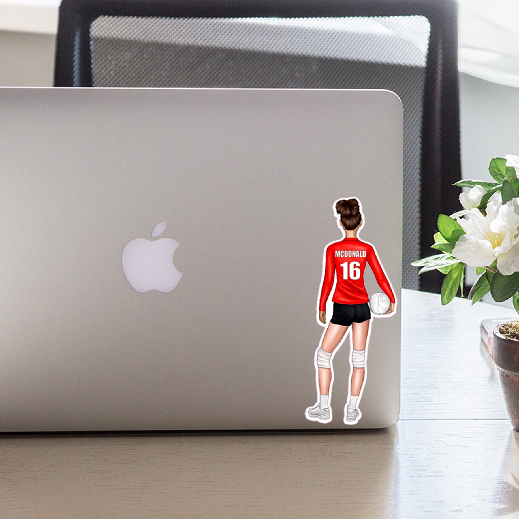 Personalized Volleyball Sticker: Custom Name, Number & Team Colors - Etsy