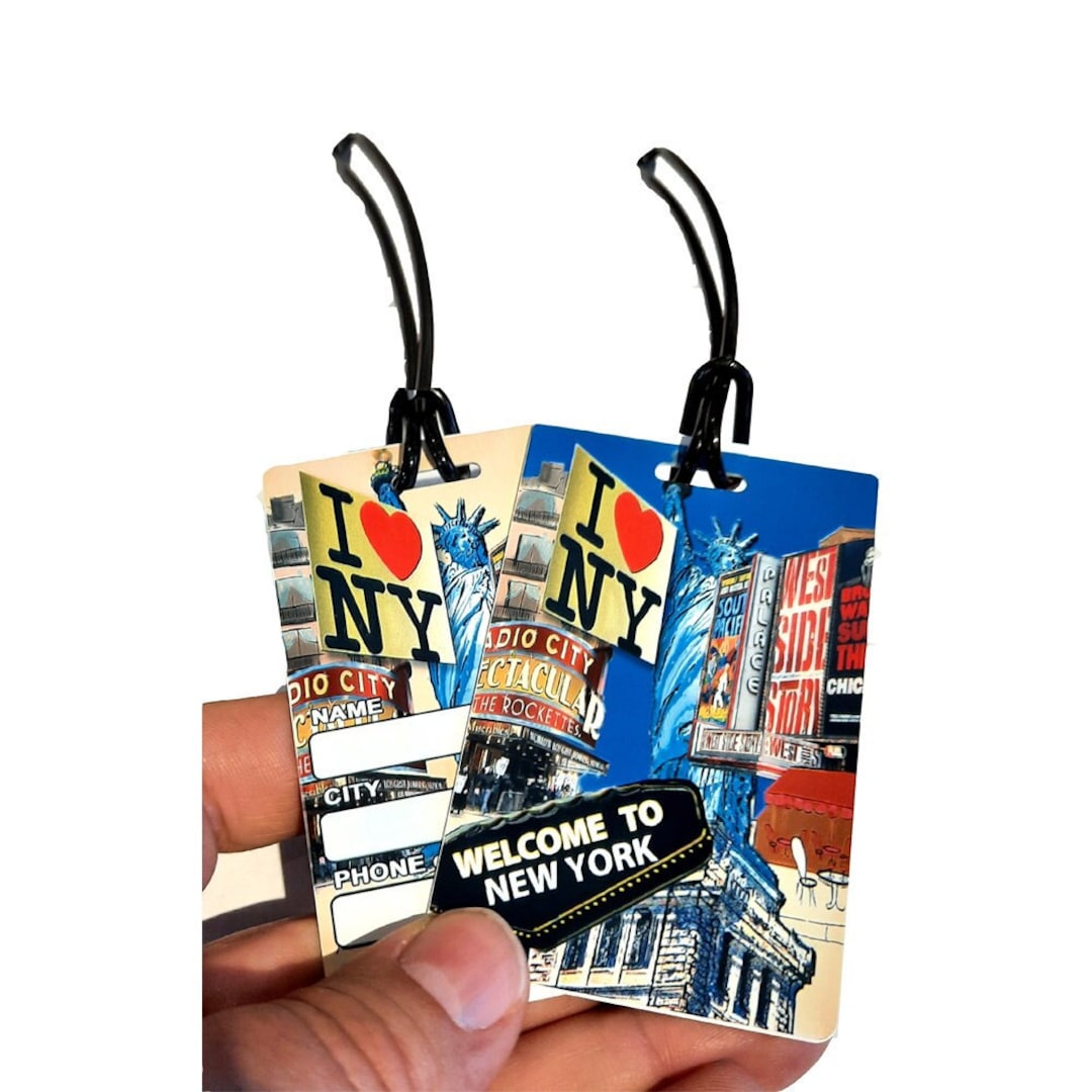 New York Set of 2 Luggage Bag Tags, Ideal Holiday Gift Tag for Your ...