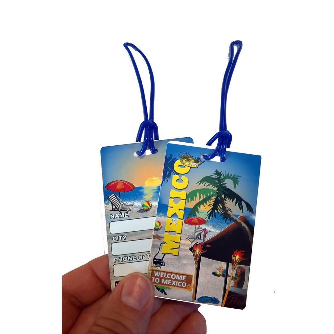 Mexico Set of 2 Luggage Bag Tags, Ideal Holiday Gift Tag for Your ...