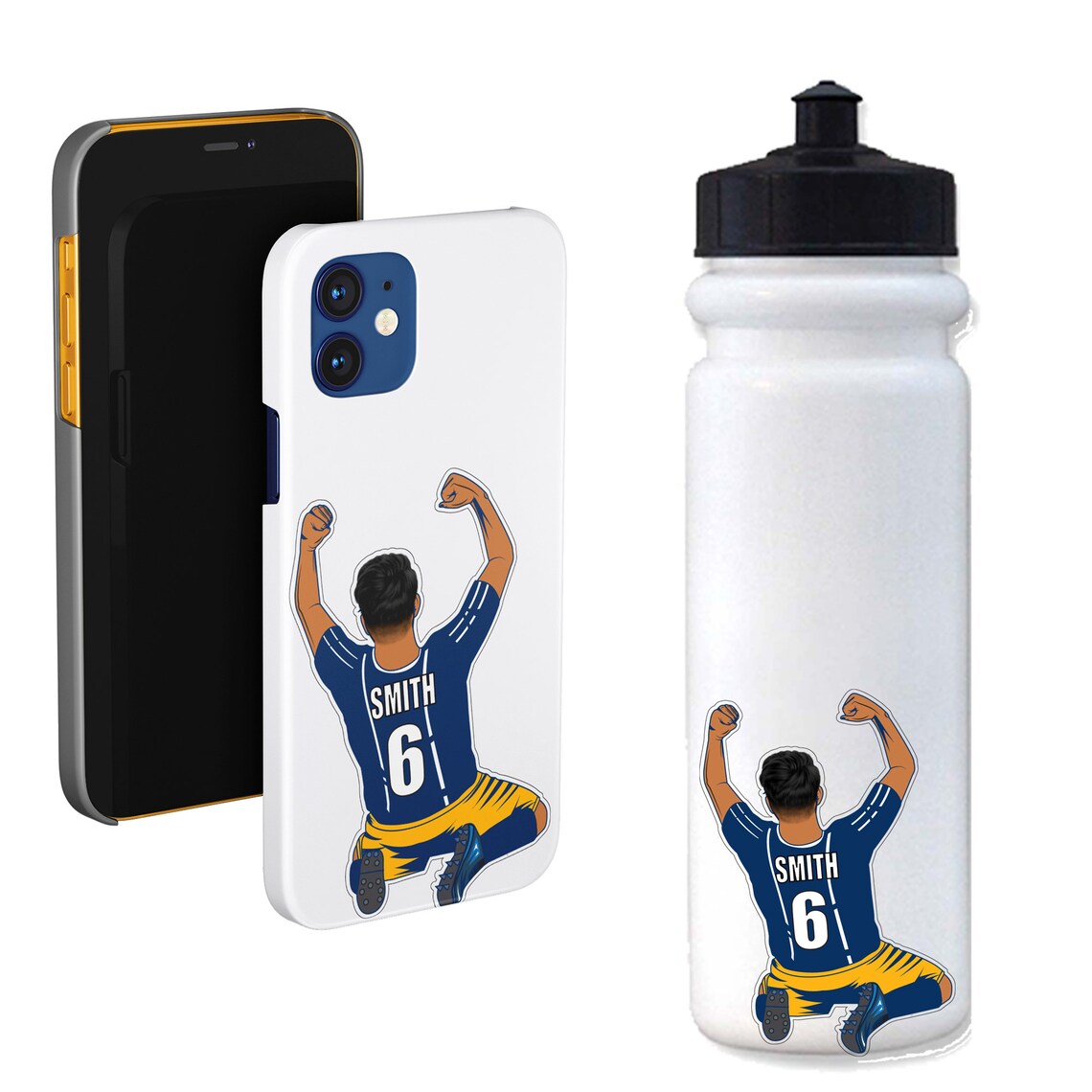 Personalized Soccer Stickers: Water Bottle, Laptop Decals - Player Gift ...