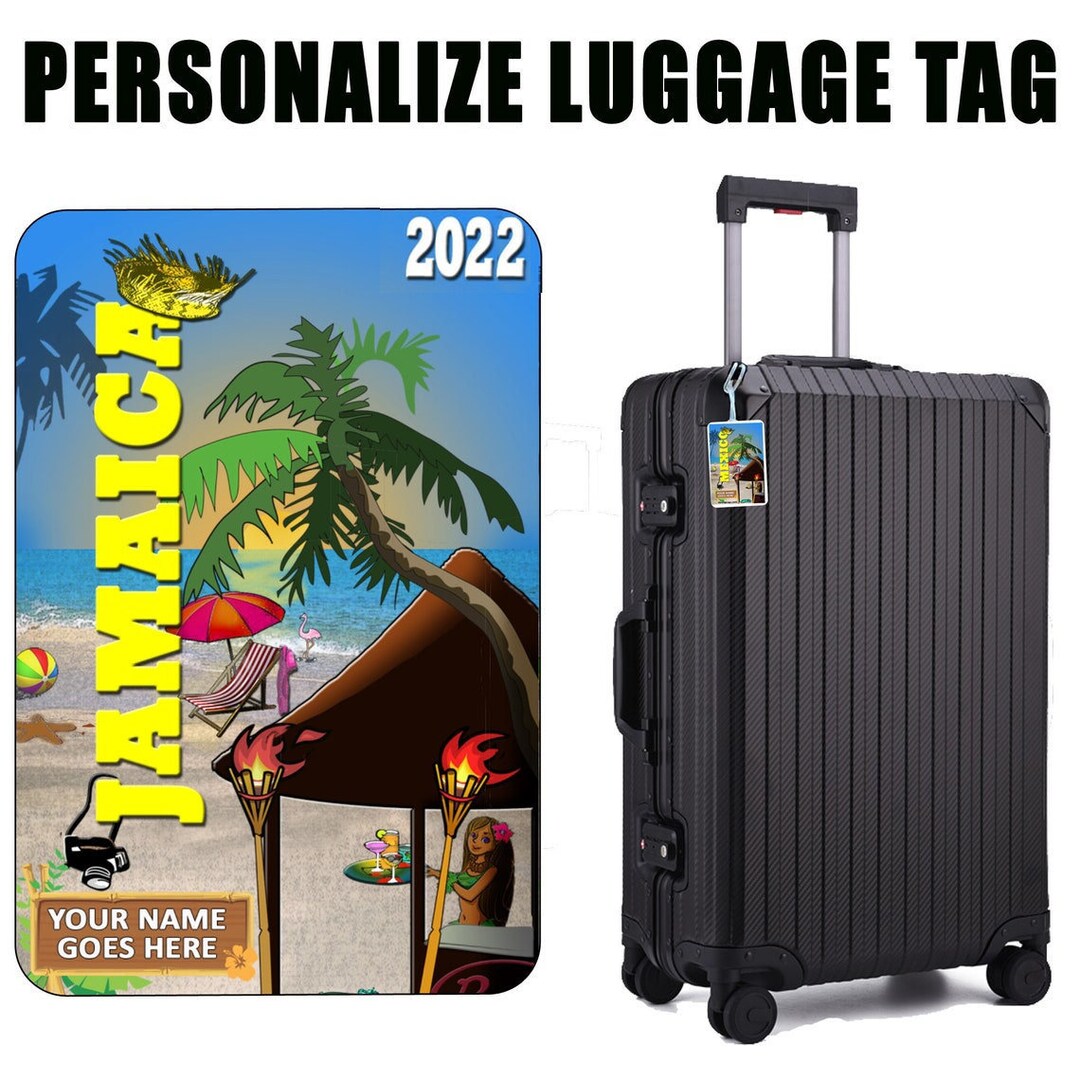 Personalized Jamaica Luggage Bag Tag - Etsy