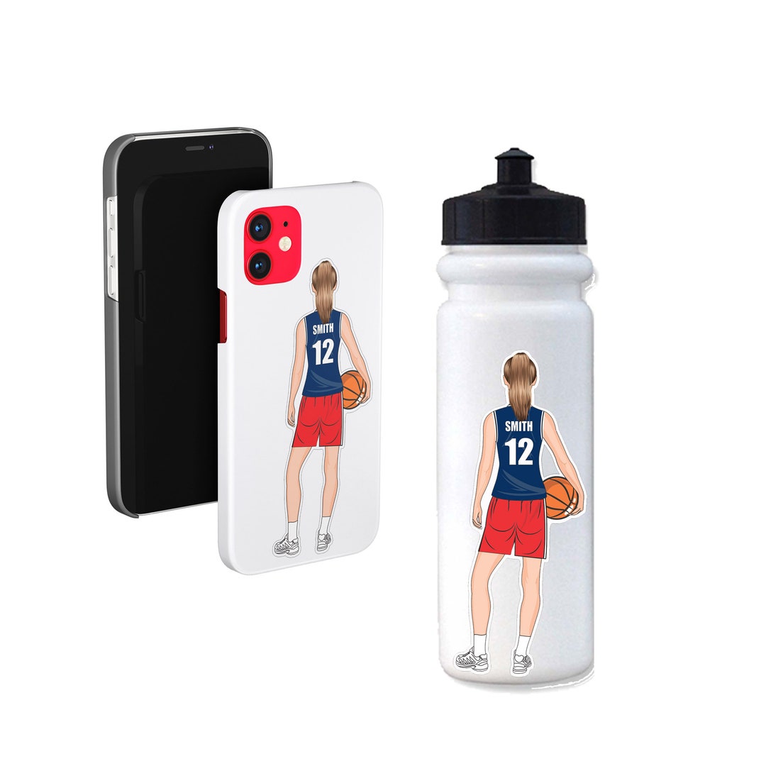 12 Personalized Basketball Sticker, Custom B-ball Decals for Your Water ...