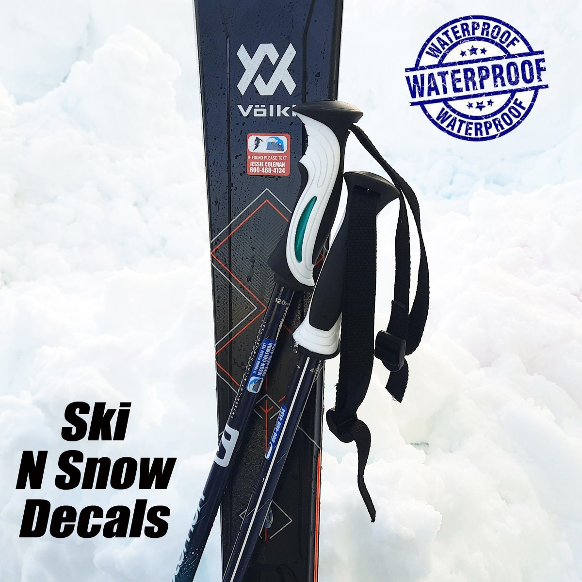 Snow Ski Decals