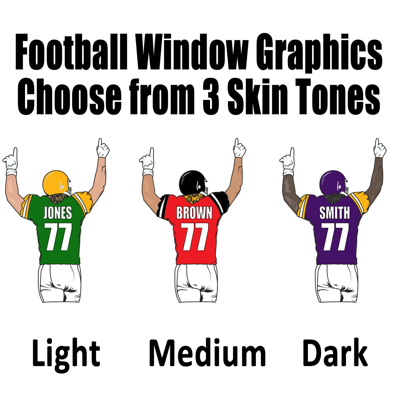 Football Player Decal Personalized Car & Truck Window Graphic - Etsy