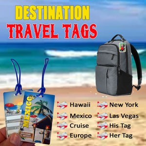 New York Set of 2 Luggage Bag Tags, Ideal Holiday Gift Tag for Your ...