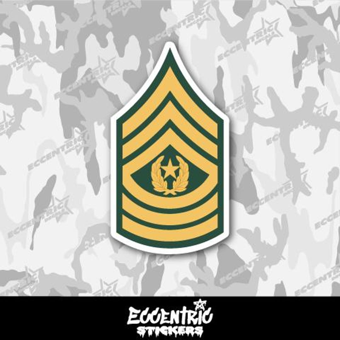 U.S. Army Command Sergeant Major Insignia Vinyl Sticker - Etsy