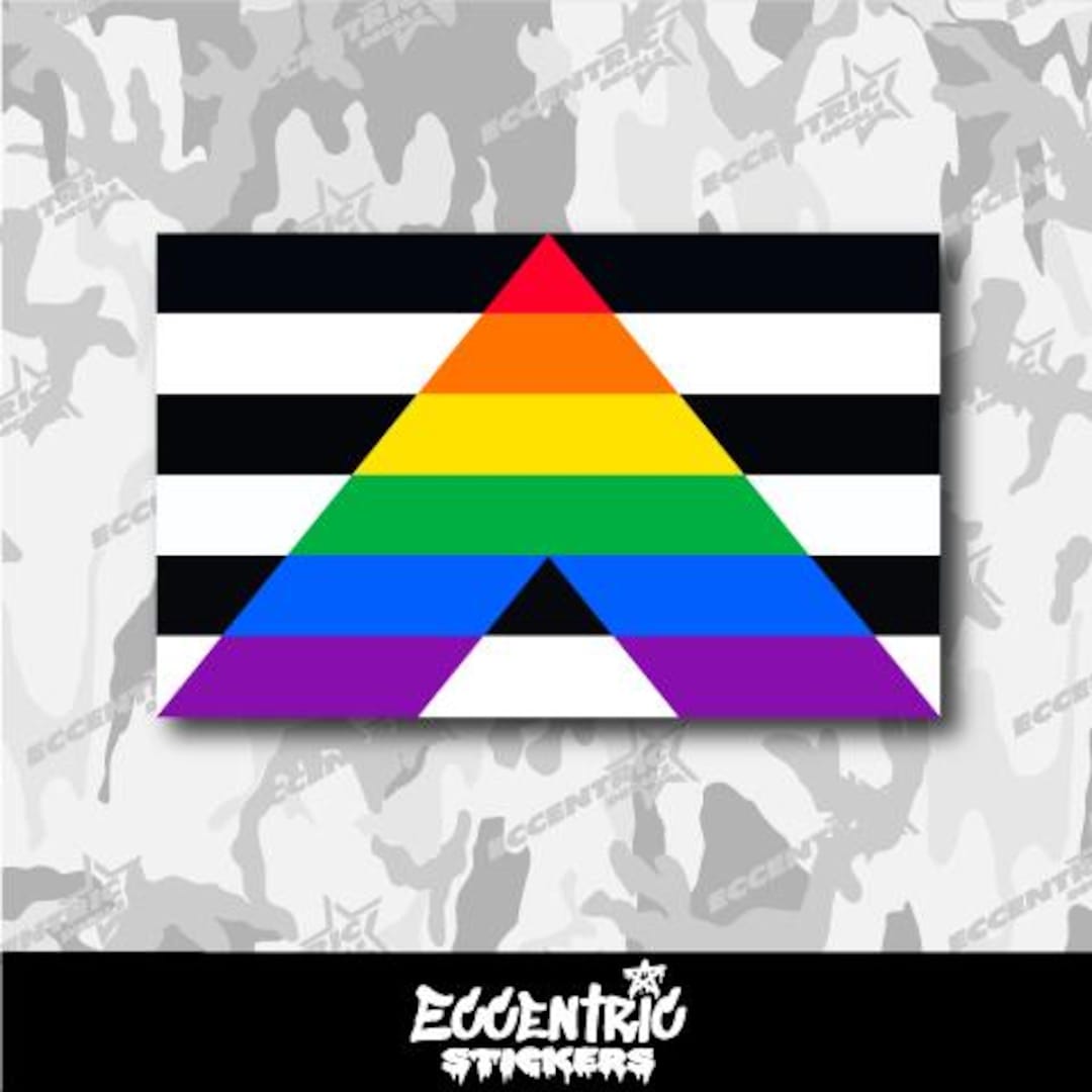 Straight Ally Pride Flag Vinyl Sticker - Etsy