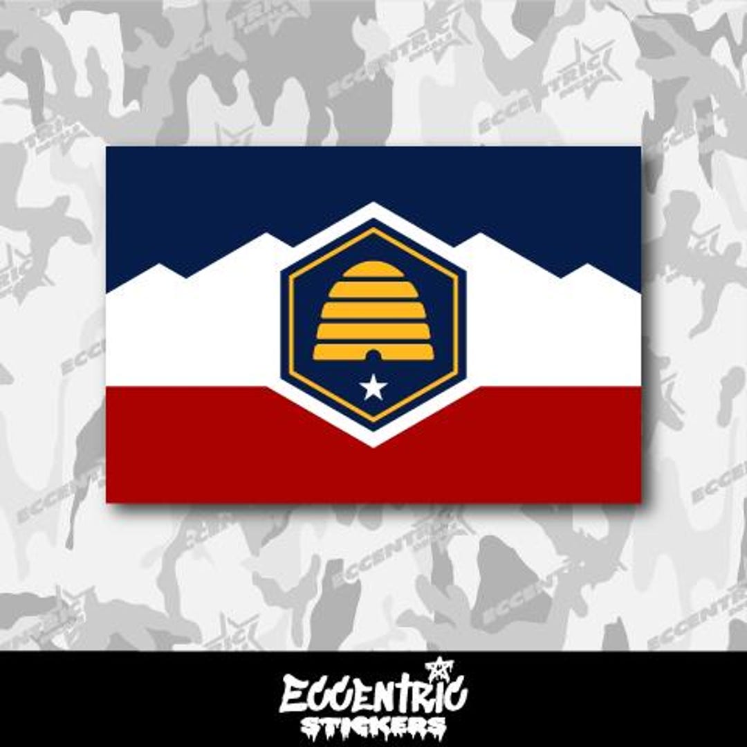 Utah State Flag Vinyl Sticker - Etsy