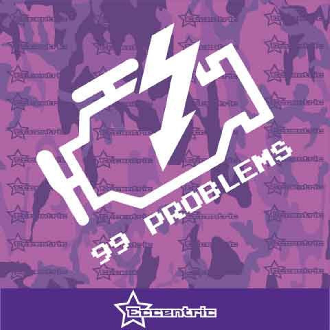 Check Engine Light Sticker 99 Problems CEL Decal Funny JDM Vinyl Illest ...