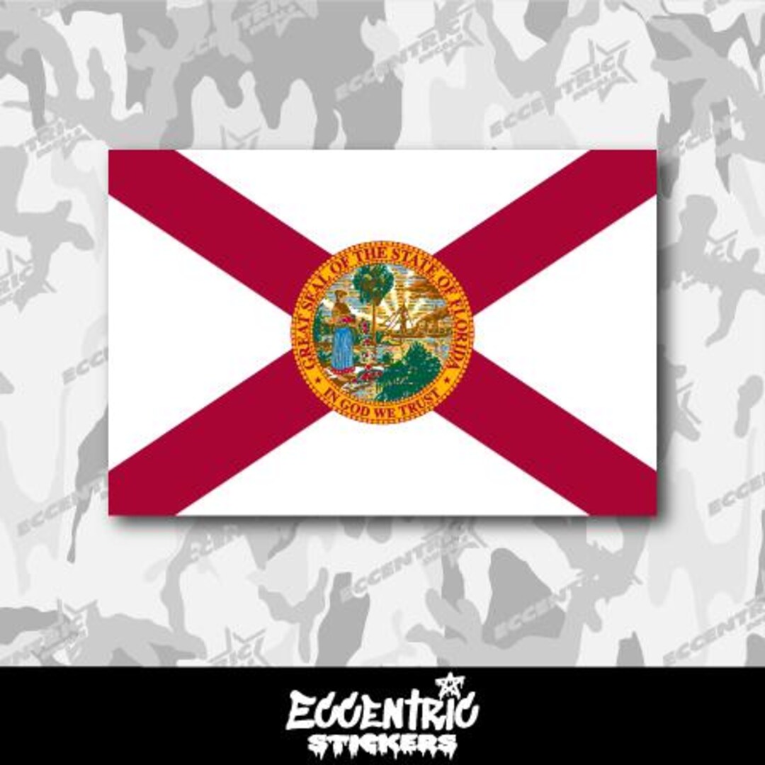 Florida State Flag Vinyl Sticker - Etsy