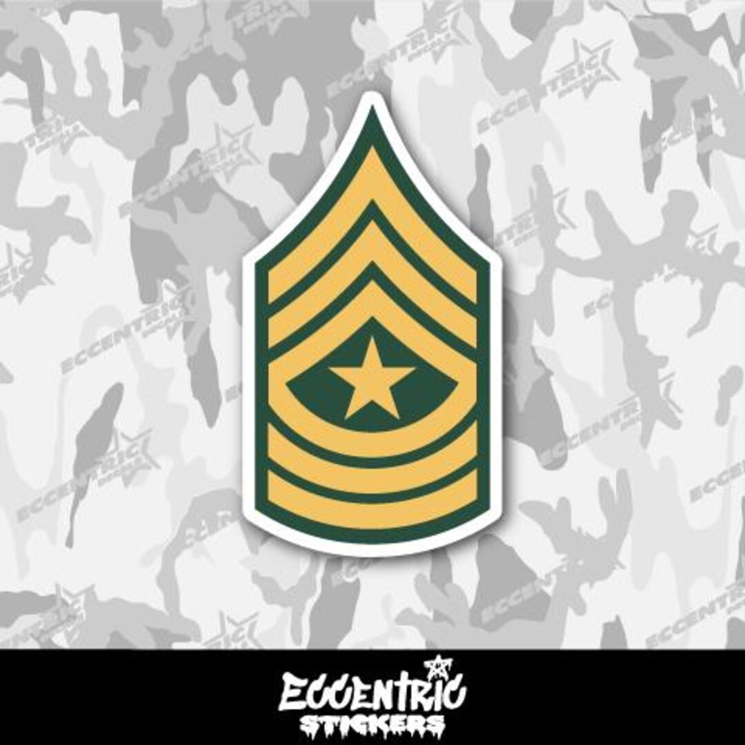 U.S. Army Sergeant Major Insignia Vinyl Sticker - Etsy