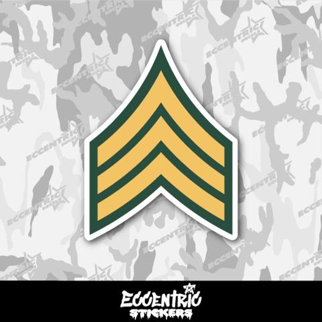 U.S. Army Sergeant Insignia Vinyl Sticker - Etsy