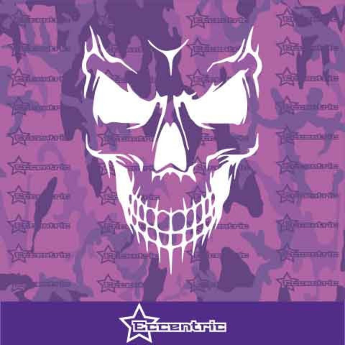 Evil Skull Decal Car Vinyl Laptop Sticker JDM Funny Gothic Metal Window ...