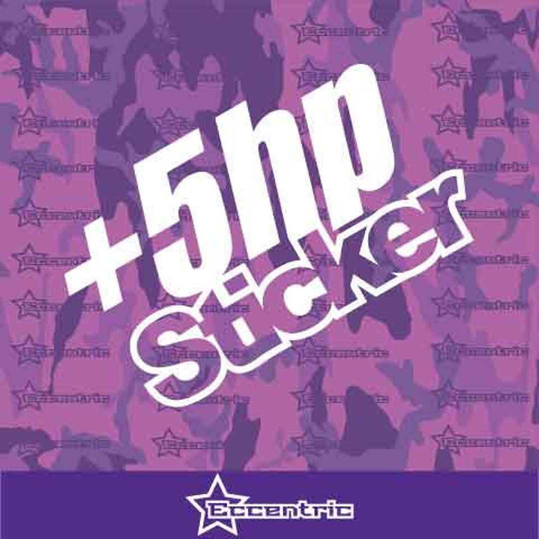 5 HP Horsepower Funny Window Sticker Vinyl Decal JDM Dope Fresh Drift ...