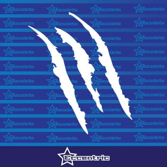 Claw Scratch Mark Sticker Animal Decal Dinosaur Blood | Etsy