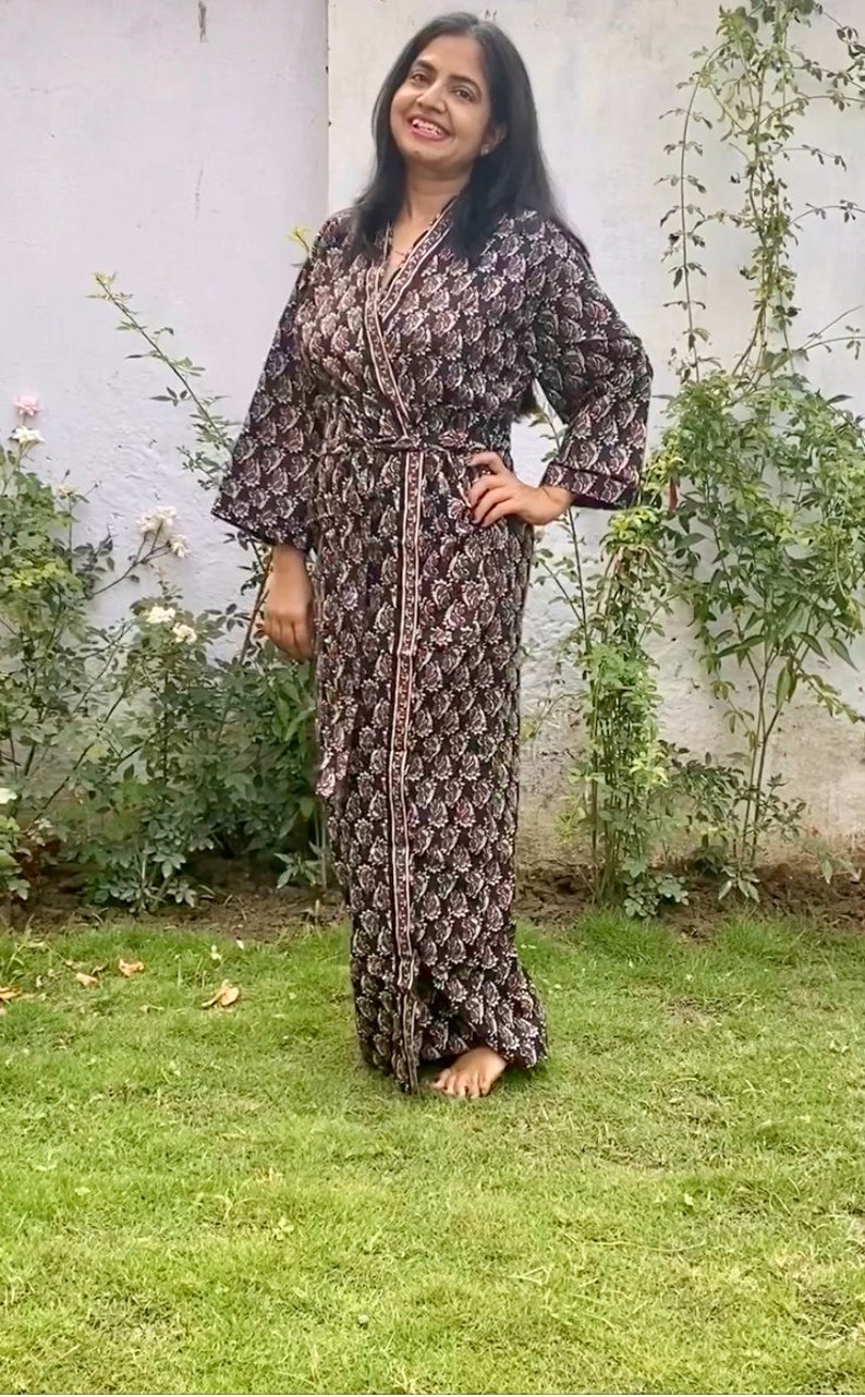 Maternity Robe Brown Cotton Robe Hospital Robe Delivery | Etsy