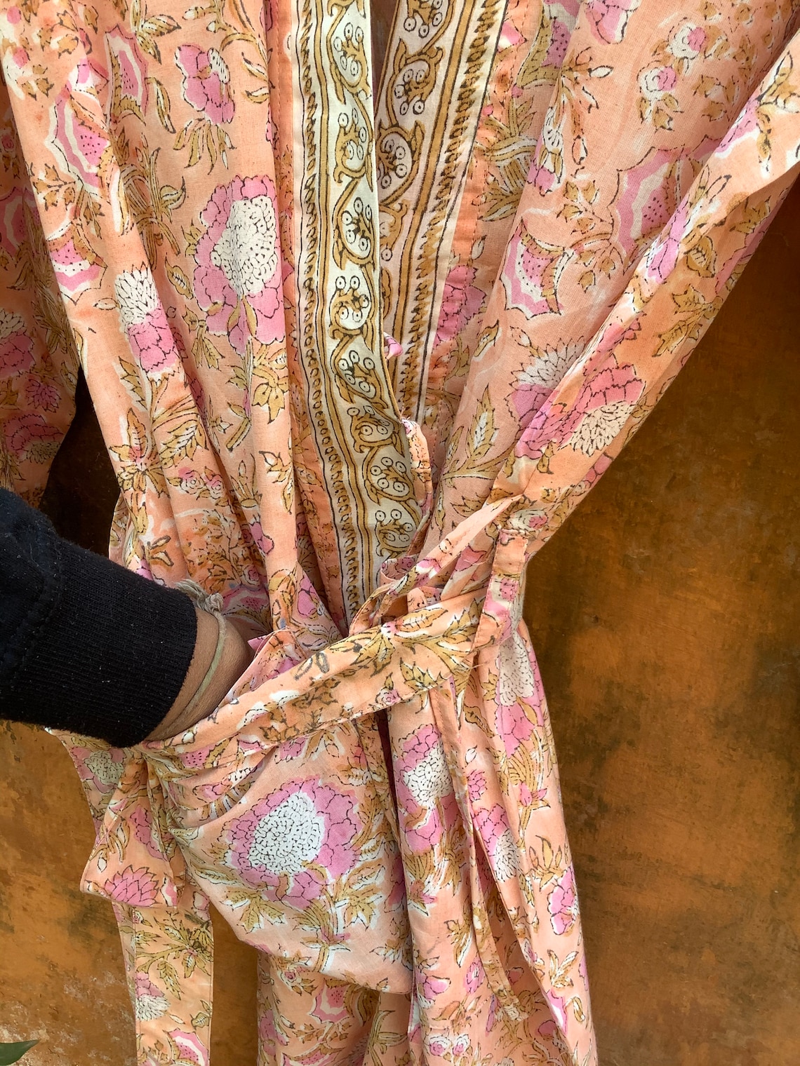 Hand Block Cotton Kimono Robes for Women Indian Dressing Gown | Etsy