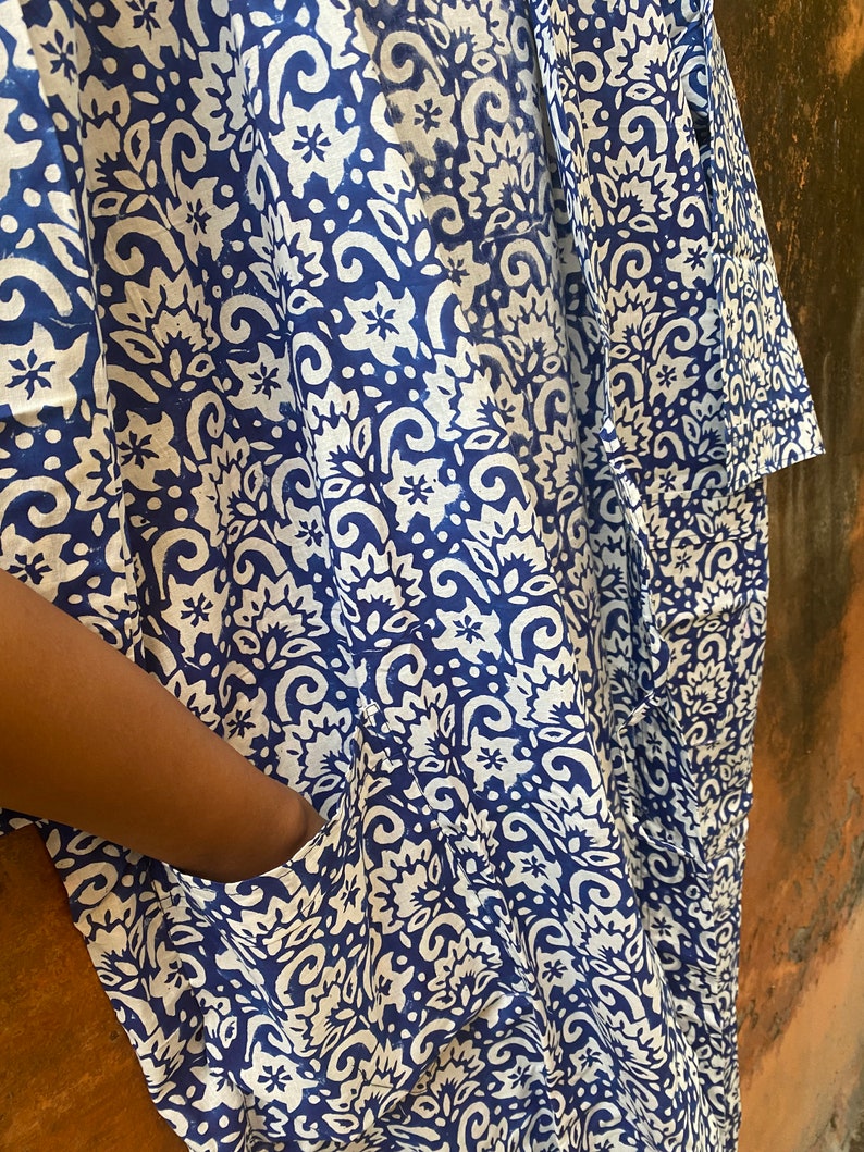 Cotton Kimono Robe Block Print Robes for Womendressing Gown - Etsy