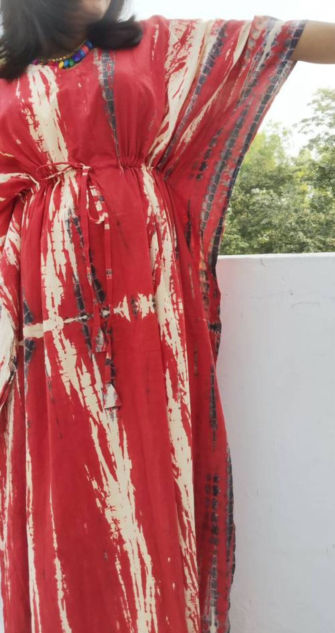 Red Kaftan Cotton Kaftan Kaftan Dress Plus Size Kaftan | Etsy