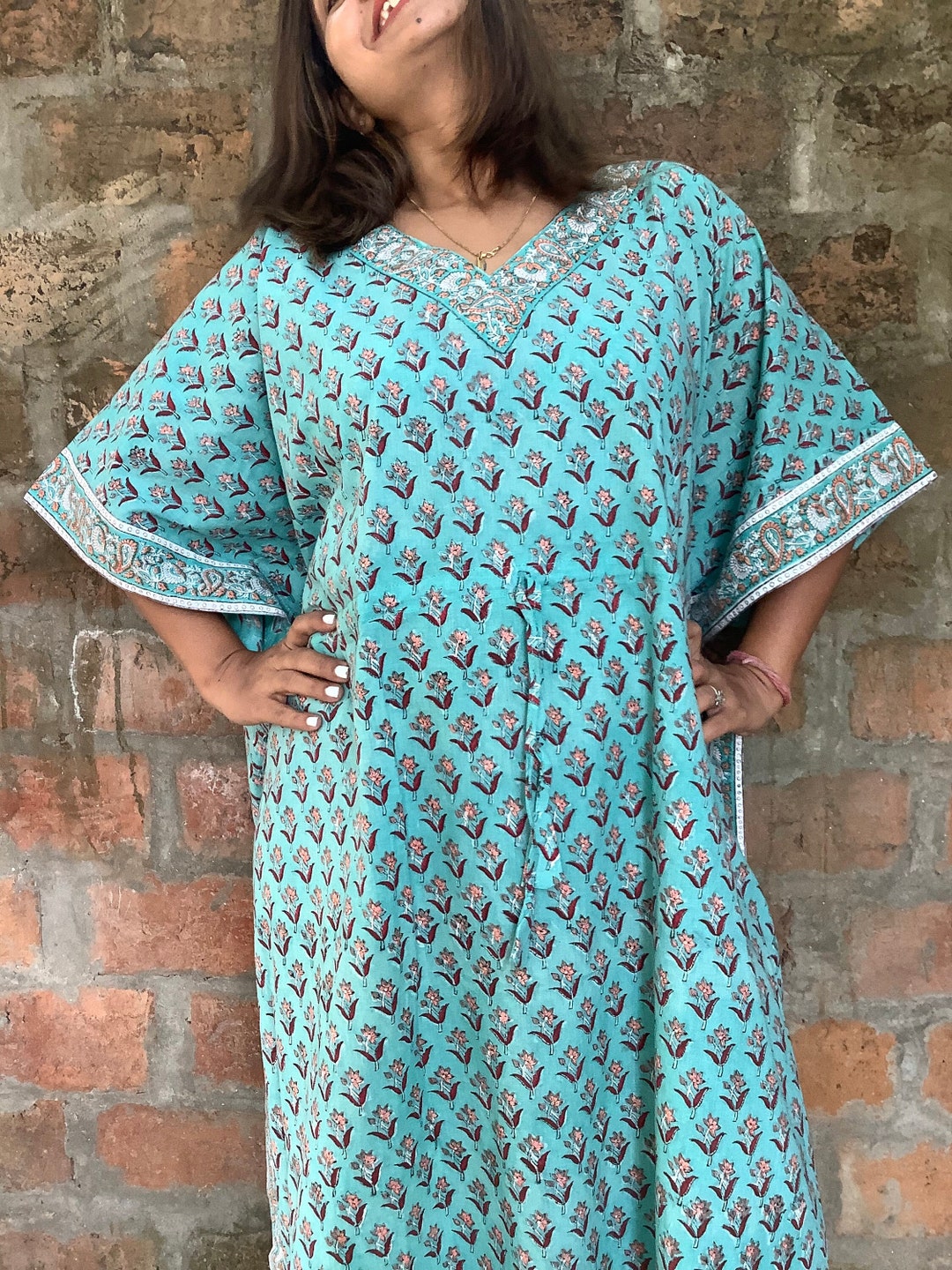 Cotton Caftan Dress, Plus Size Caftan, Kaftan Dress, Kimono, Caftan, Cotton Kaftan, Kaftan Maxi ...