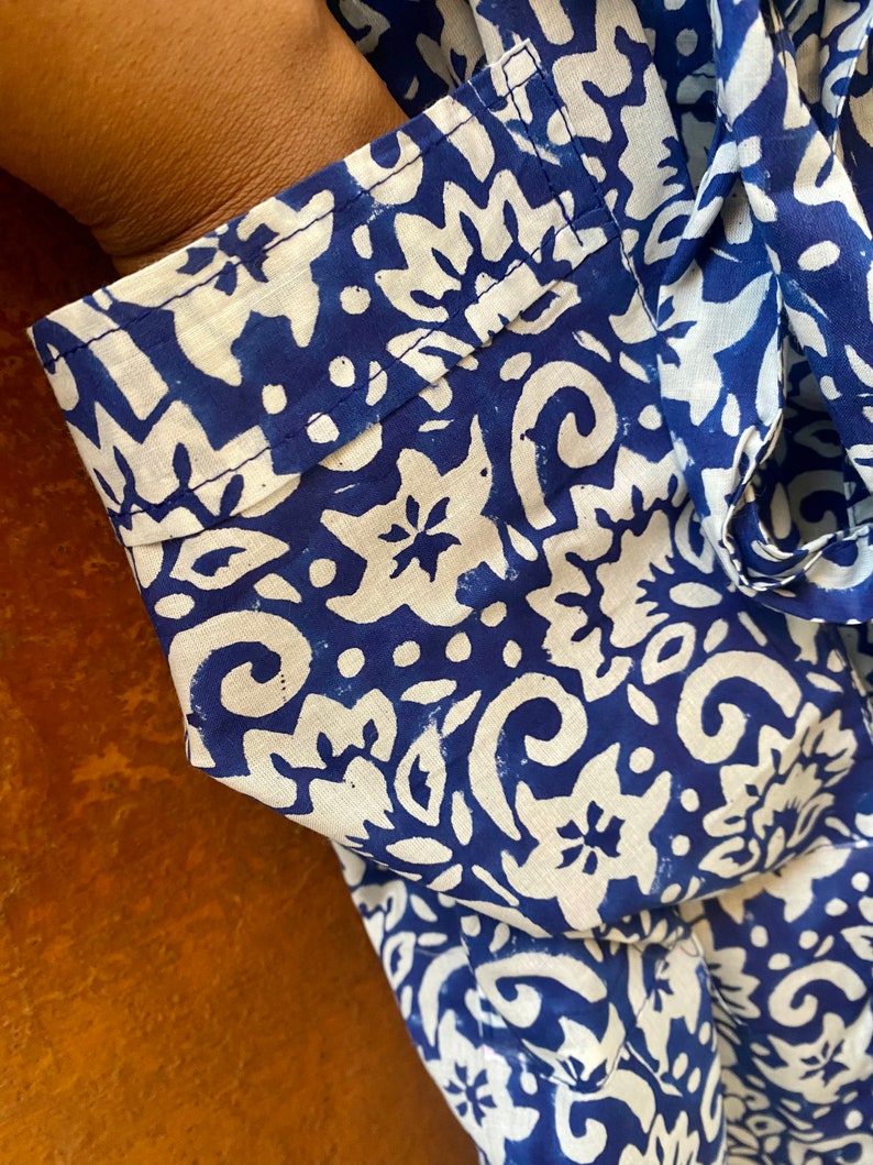 Cotton Kimono Robe Block Print Robes for Womendressing Gown | Etsy