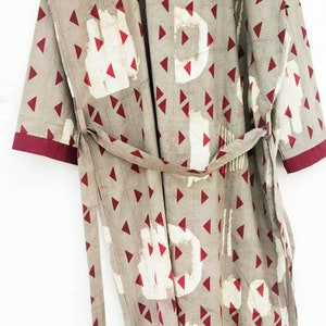 Block Print Robes Cotton Kimono Robe Kimono Robes Dressing Gown Women's ...