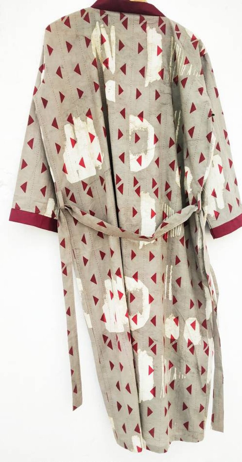 Block Print Robes Cotton Kimono Robe Kimono Robes Dressing - Etsy