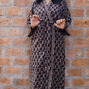 Maternity Robe, Brown Cotton Robe, Hospital Robe, Delivery Gown,baby ...