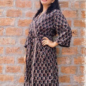 Maternity Robe, Brown Cotton Robe, Hospital Robe, Delivery Gown,baby ...