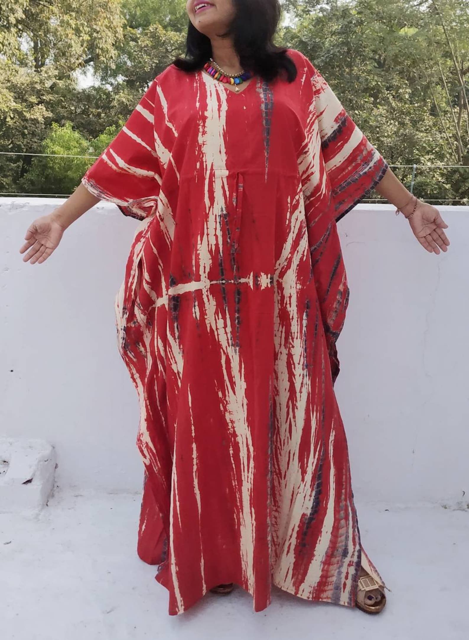 Red Kaftan Cotton Kaftan Kaftan Dress Plus Size Kaftan - Etsy
