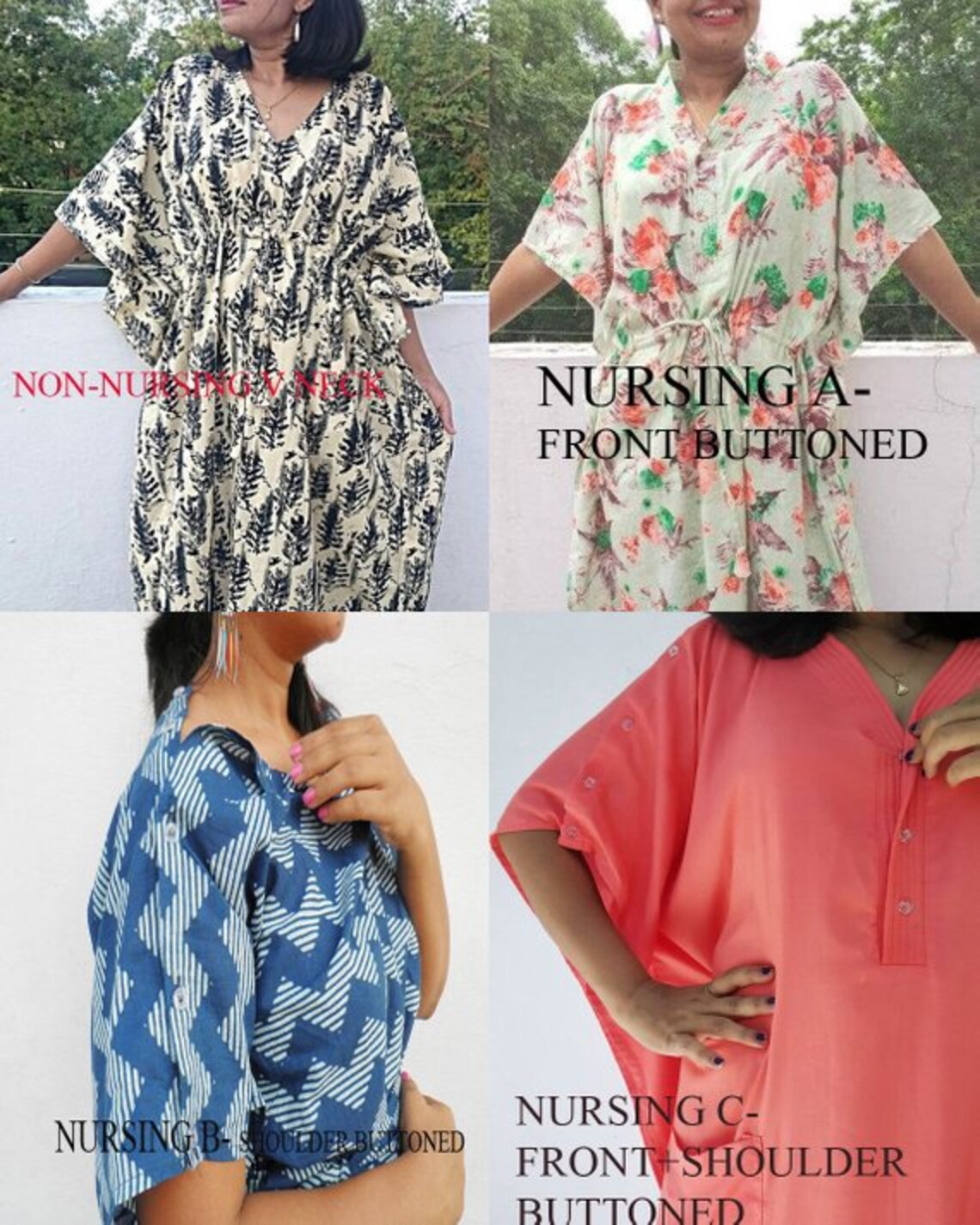 Hospital Gown, Maxi Dress, Labor and Delivery Gown, Maternity Kaftan ...