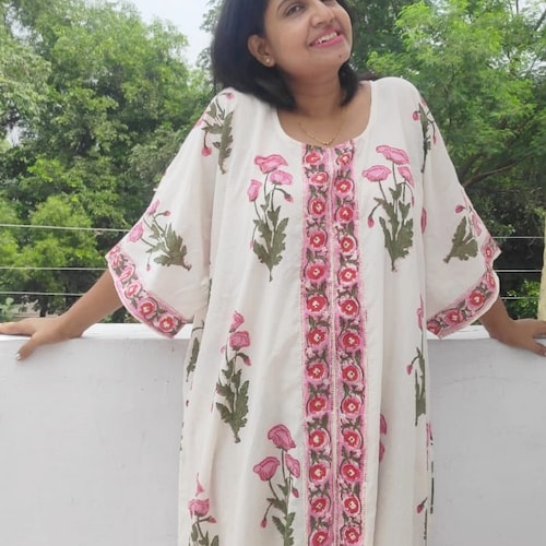 Caftan Dress Plus Size Caftan Kaftan Dress Kimono Cotton | Etsy