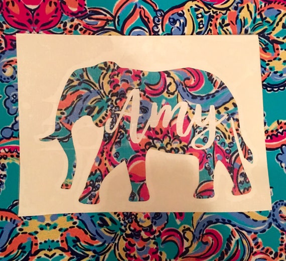 Custom Elephant Decal | Etsy