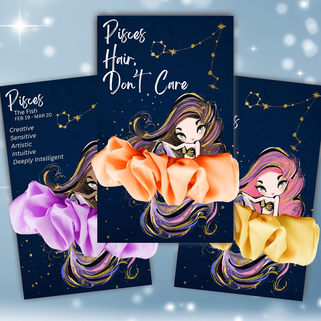 Customizable Pisces Zodiac Cards, Printable Party Favors, Personalized ...