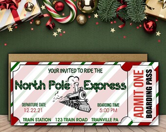 Polar Express Ticket Template Personalized Surprise Gift - Etsy Canada