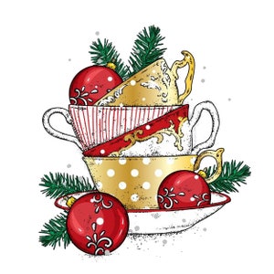 Christmas Tea Party Flyer Template - Tea Party - Editable in Canva ...