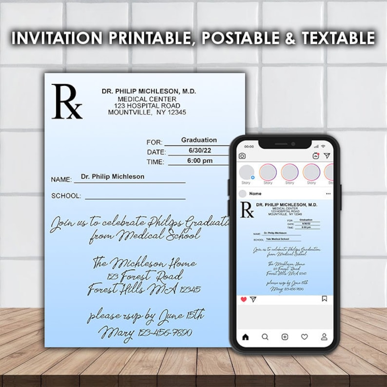 Medical/prescription Pad Invitation Template - Editable in Photoshop ...