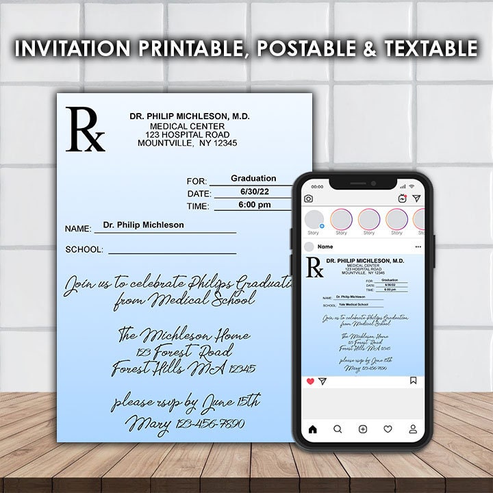 Medical/prescription Pad Invitation Template - Editable in Photoshop ...