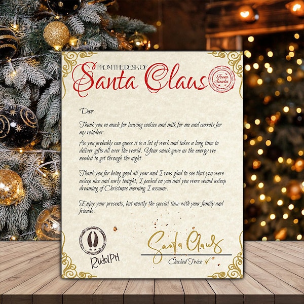 Letter From Santa - Etsy