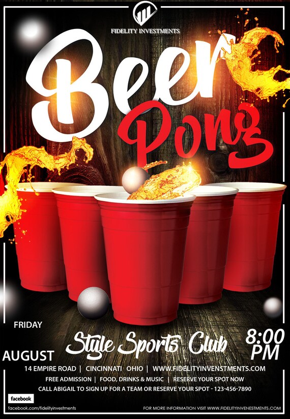 Beer Pong Party Flyer