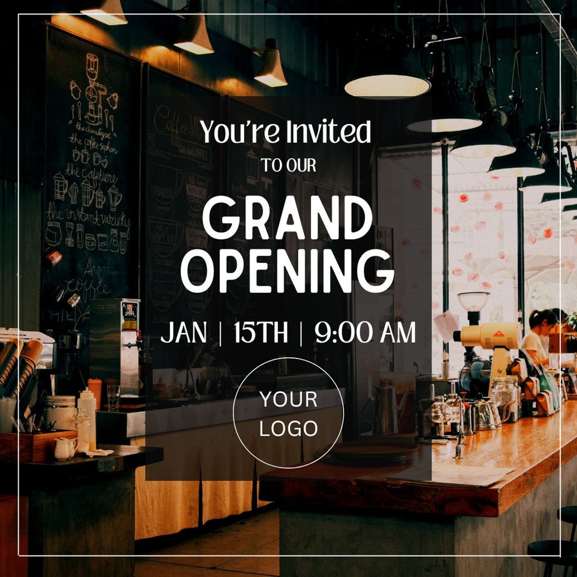 Grand Opening Flyer and Instagram Post Template, Editable Store Flyer ...
