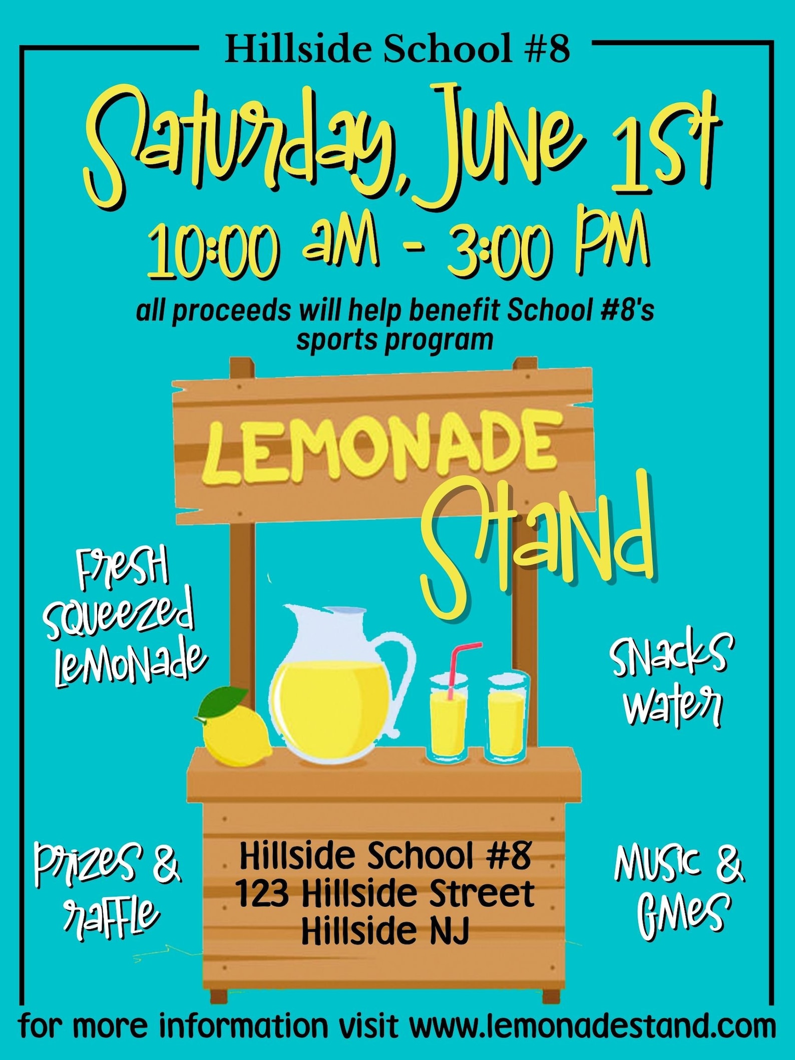 Lemonade Stand Flyer Template – Editable Canva Design (digital Download ...