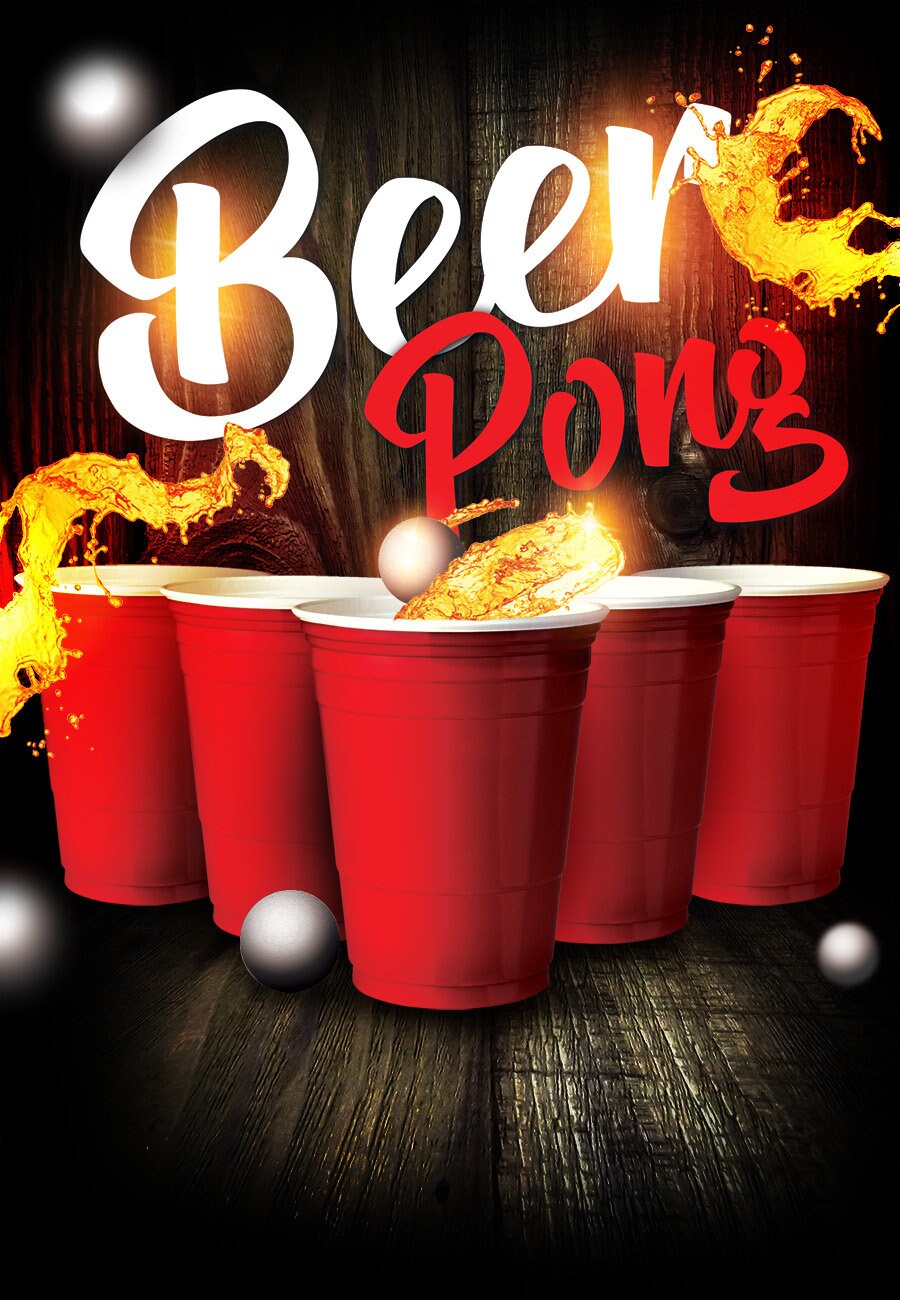Beer Pong Flyer and Instagram Template, Editable in Photoshop, Instant ...